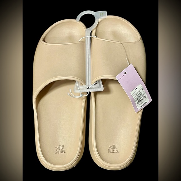 wild fable | Shoes | New Wild Fable Tan Slides Size 1 | Poshmark